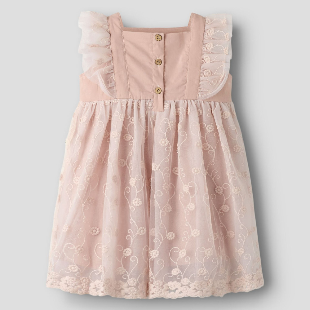 Lil' Atelier tule jurk voor meisjes Peach Whip NMFFEYA – 4kidspoint